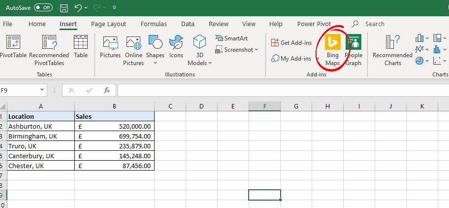 Data Visualisation In Seconds The Power Of Microsoft Bing Maps In Excel Grey Matter